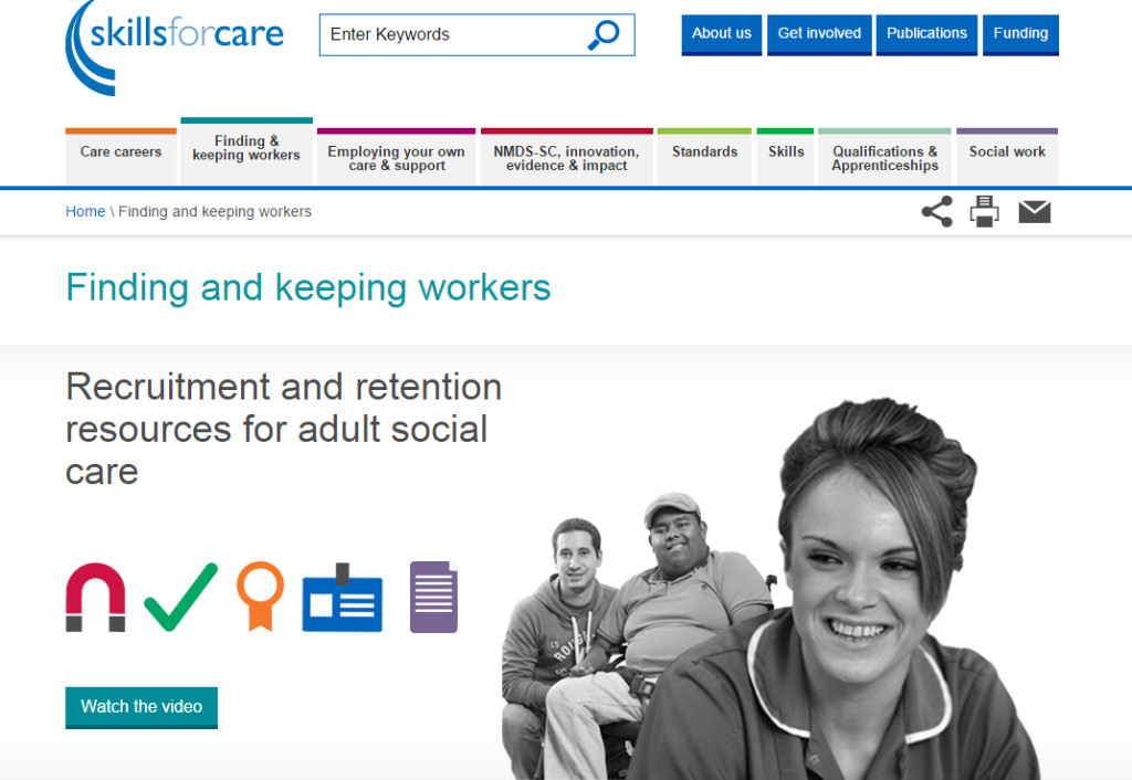 Skills for Care creates guide for finding and keeping care home workers