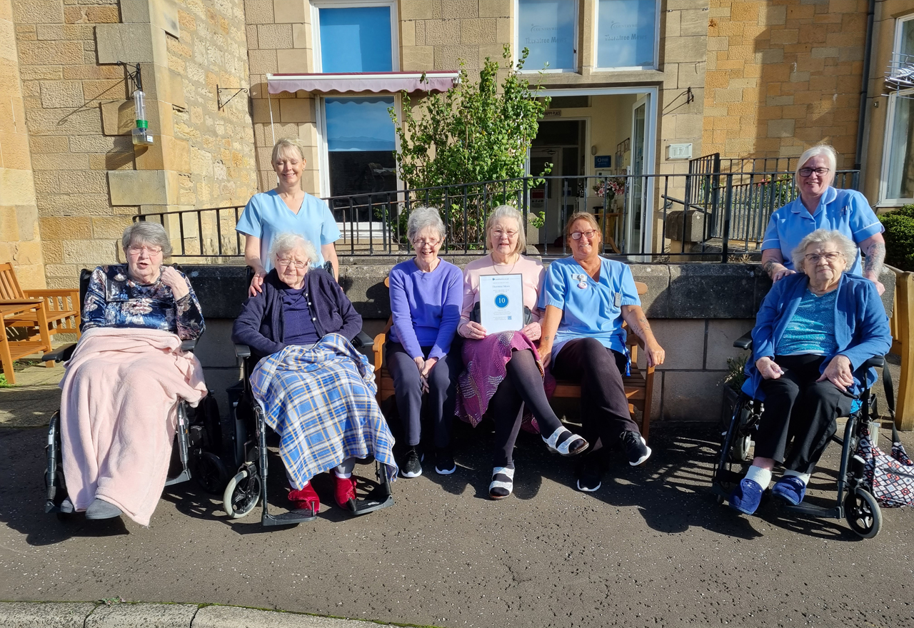 Scottish care home 'proud' to be given top marks by clients